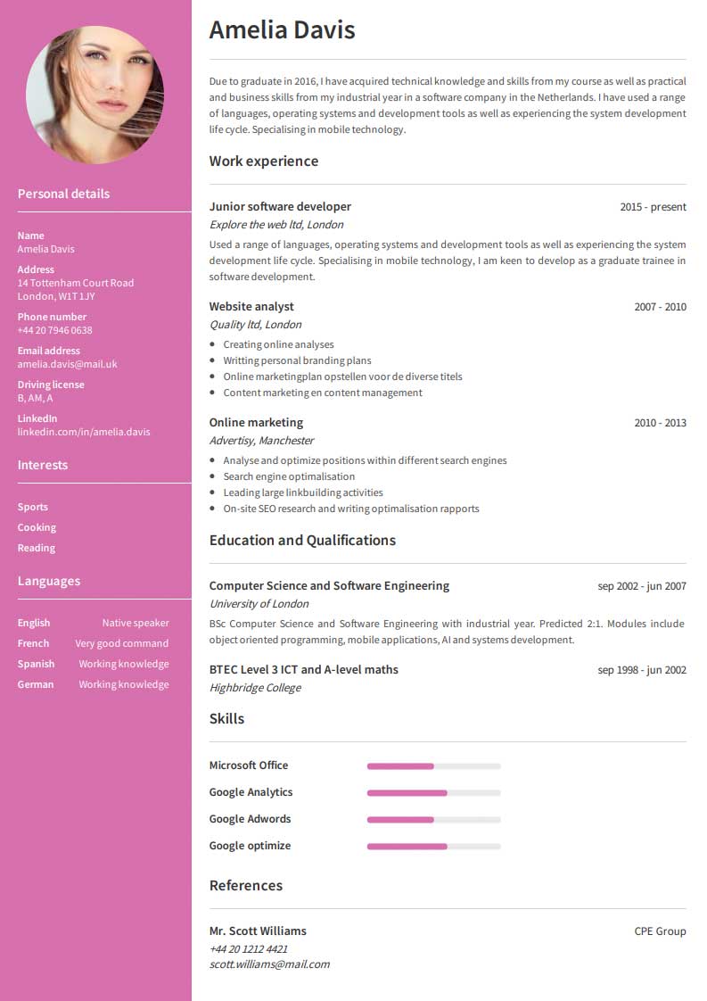 Modelli Curriculum Vitae Con Esempi CVmaker