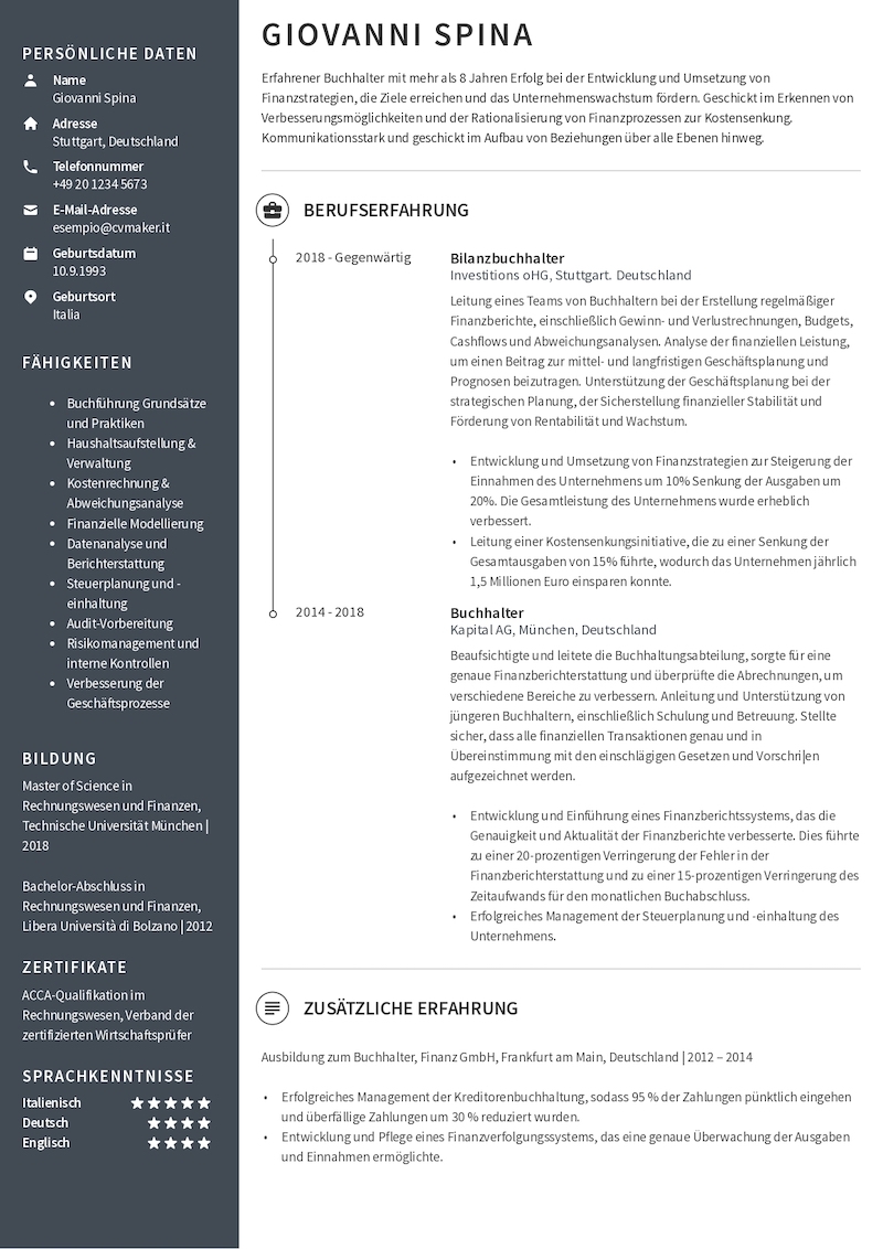 Come Scrivere Un CV In Tedesco CVmaker it Come Scrivere Un CV In Tedesco CVmaker it